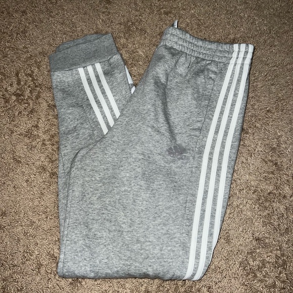 adidas | Pants | Adidas Essential Cuffed Fleece Pants | Poshmark